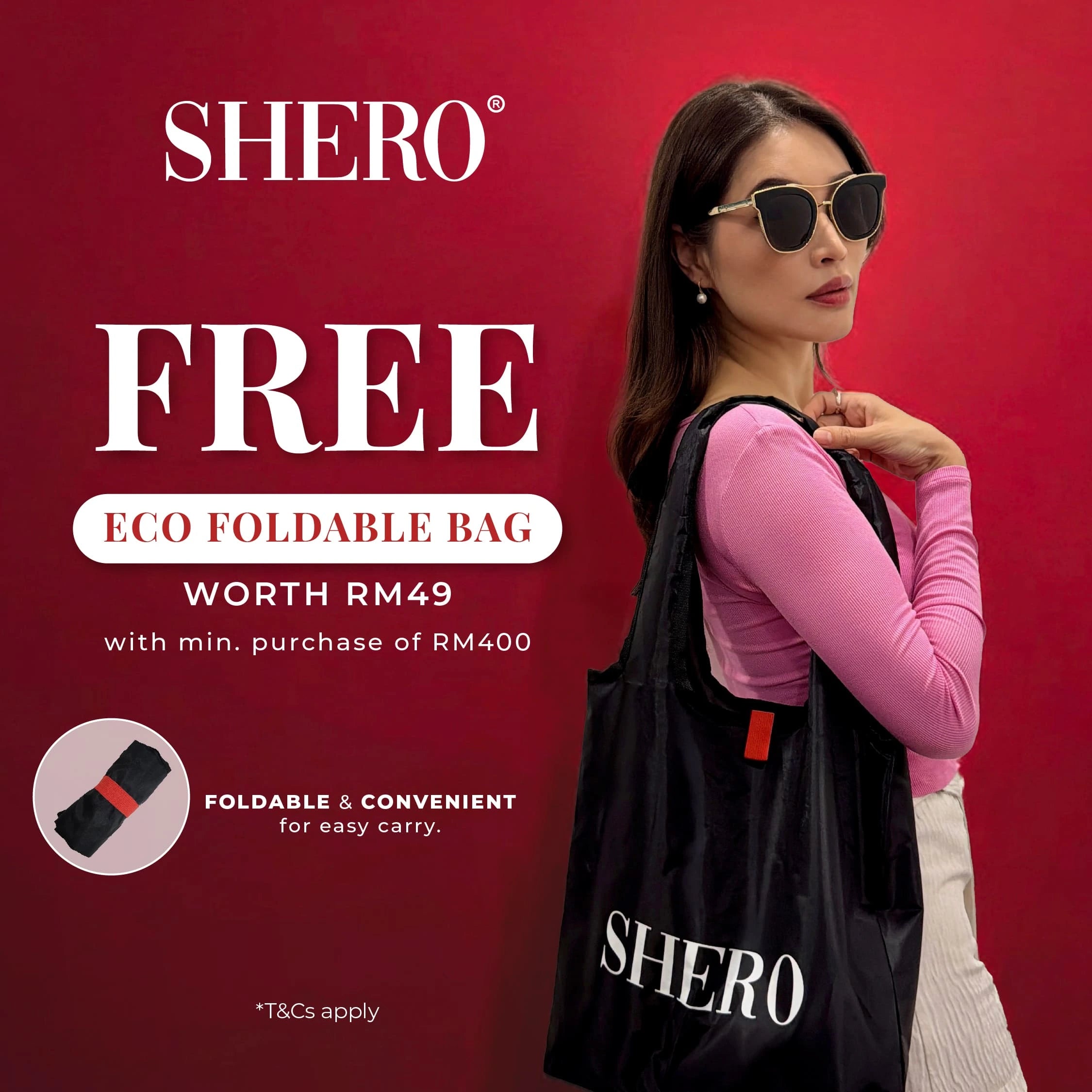Shero Eco Foldable Bag – SHERO Cosmetics MY